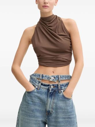 Rick Owens haut drapé à dos-nu - Marron