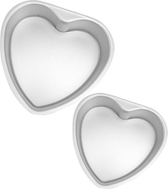 Cabilock 2 St&uuml;cke Herzf&ouml;rmige Backform Aluminium Legierung Kuchen Pan Antihaft Abnehmbare Boden Metall Kuchen Formen f&uuml;r Backen