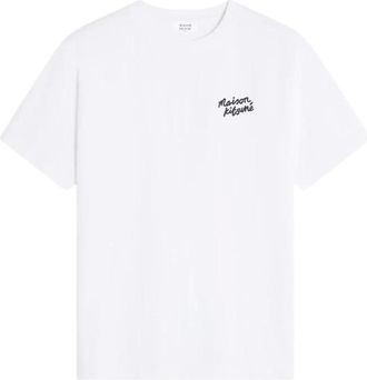 Maison Kitsun&eacute; Homme, Tops, Blanc, Taille: XL Handwriting Comfort T-Shirt