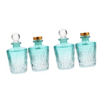 Valiclud 2 S&auml;tze Glas Aromaflaschen Mit Gravur Mehrzweck Duft&ouml;l Flaschen F&uuml;r &Auml;therische &Ouml;le Kompakt Nachf&uuml;llbar Langlebig Zur Raumbeduftung Und Luftreinigung G