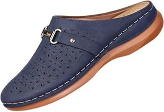 Generic Sandales &agrave; enfiler pour femme &agrave; bout ferm&eacute; - Style d&eacute;contract&eacute; - Couleur unie - Respirantes - L&eacute;g&egrave;res - Confortables - &Eacute;l&eacute;gantes - Orthop&eacute;diques class