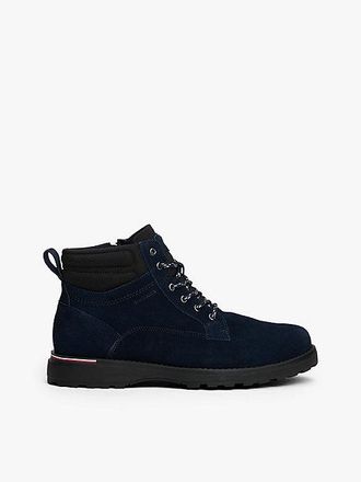 Tommy Hilfiger Bottes en daim crantées à lacets