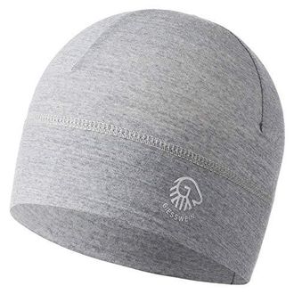 Giesswein Bonnet Gamsstein Gris One Size - Casquette de sous-vêtement en 100% Laine mérinos, Sports Beanie de vélo pour Hommes et Femmes, Compatible avec Les Ca