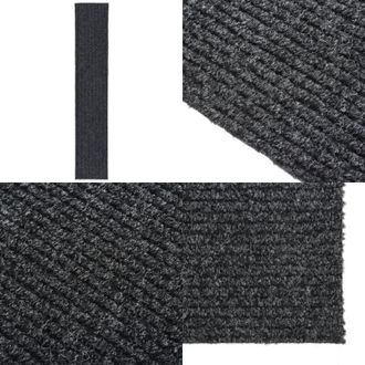 vidaXL Schmutzfangl&auml;ufer Anthrazit 100x500 cm - Schmutzfangmatte - Laufmatte - Flurmatten - Treppenlaufmatte - Anthrazit - Home & Living
