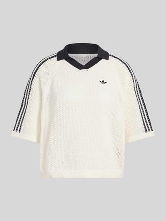 adidas Originals Loose Fit Poloshirt in Strickoptik