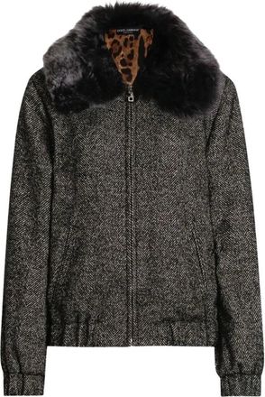 Dolce & Gabbana Femme, Vestes, Multicolore, Taille: 38 FR Wool Chevron Jacket