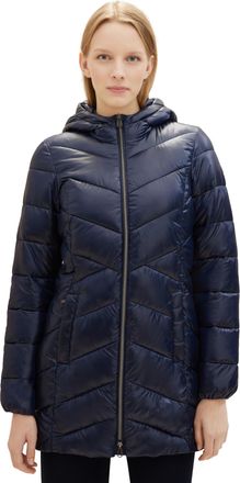 Tom Tailor Damen Lightweight Steppmantel mit Kapuze, 10668 - Sky Captain Blue, XXXL