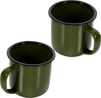 Garneck 2 Stücke Emaille Tasse Set -Vintage Retro Teetassen - Ideal Für Camping Und Outdoor Perfekt Für Und Erwachsene Vielseitige Kaffeetassen Für Zuhause Un