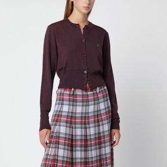 Vivienne Westwood Dunkelbrauner kurzer Bea Cardigan