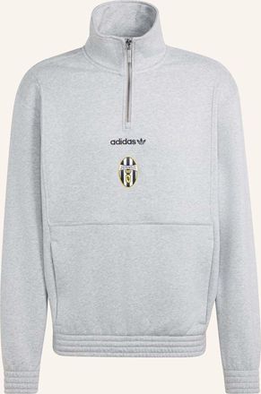 adidas Juventus Turin Eqt Top, Reissverschluss Bis Zur Brust grau