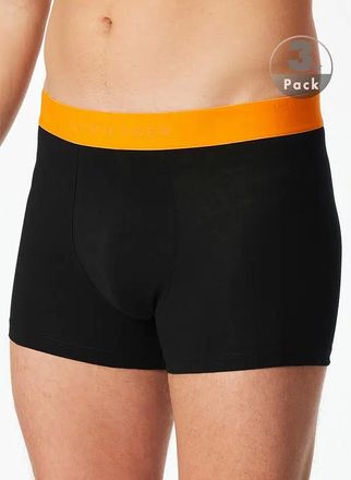 Schiesser Herren Trunks schwarz Baumwolle unifarben