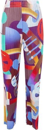 Pleats Please Issey Miyake Pantalons D&eacute;contract&eacute;s - Rouge