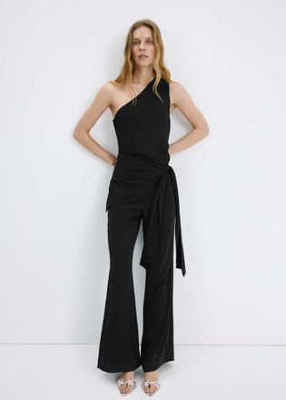 Mango Combinaison asym&eacute;trique naud noir - Femme - XS - MANGO