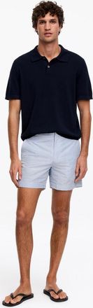 Arket Seersucker-Badeshorts -Blau