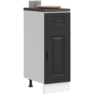 vidaXL Vidaxl - Armoire de cuisine Kalmar noir bois ding&eacute;nierie