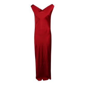 Norma Kamali Femme, Robes, Rouge, Taille: 40 FR Robe Fourreau Sans Manches Dos Nu