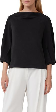 s.Oliver Weiches Sweatshirt aus Scuba mit Wasserfall-Ausschnitt