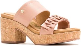 Hush Puppies Poppy Sandales en cuir pour femme Couleur caf&eacute; cr&egrave;me, ivoire, 41 EU