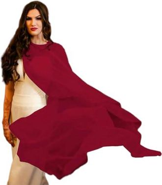 Generic NYSBH Cape de mariage douce et l&eacute;g&egrave;re en mousseline de soie pour femme, Bordeaux (n&deg;44), Taille unique