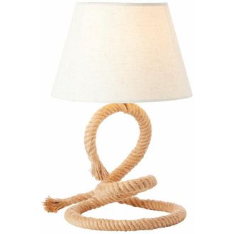 Brilliant Lampe, Sailor Tischleuchte natur/weiß, Seil/Textil, 1x A60, E27, 40W,Normallampen (nicht enthalten)
