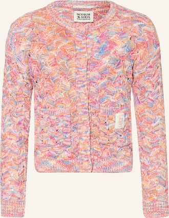 Scotch & Soda Strickjacke Mit Glitzergarn orange