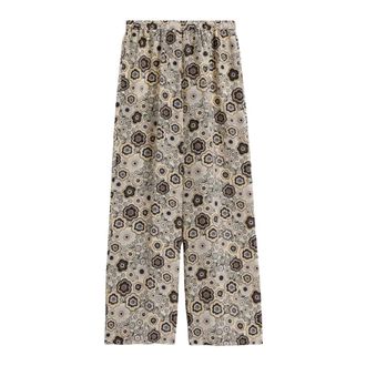 Aspesi Femme, Pantalons, Multicolore, Taille: 40 FR Pantalon en cr&ecirc;pe de Chine de soie imprim&eacute;