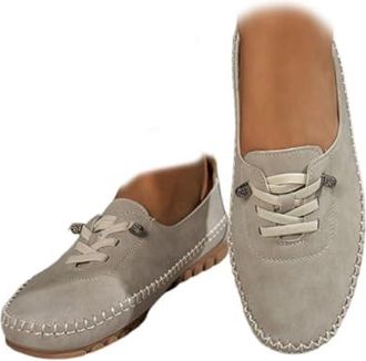 Generic Mocassins d&eacute;contract&eacute;s et Confortables pour Femmes, Chaussures Plates Cousues, l&eacute;g&egrave;res et Confortables &agrave; Enfiler, Respirantes et agr&eacute;ables &agrave; Porter. (