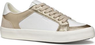 Geox Damen D EMMELENY E Sneaker, White/Lt Gold, 37 EU