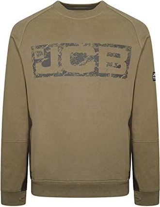 JCB Sweat-shirt Trade Crew fabriqué avec 80 % coton et 20 % polyester pour homme, détails de la marque : tissu Cordura, coudières, vêtements pour homme, 3