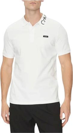 Calvin Klein Homme, Tops, Blanc, Taille: 3XL Stretch Pique Logo Collar Polo