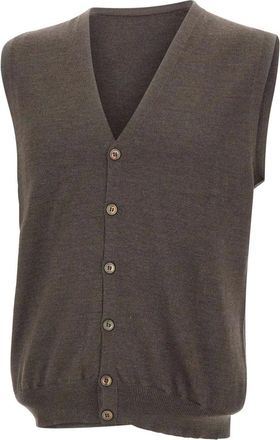 Gran Sasso Homme, Pulls, Brun, Taille: 2XL Cardigan sans manches