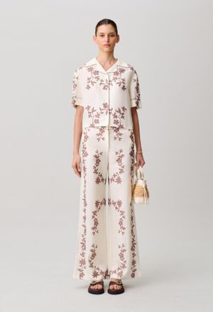 Claudie Pierlot Weite Hose mit Blumen