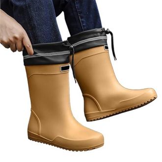 Generic Bottes de pluie pour hommes, chaussures de randonn&eacute;e en plein air, de camping, antid&eacute;rapantes, confortables, toutes saisons, durables, semelles antid&eacute;