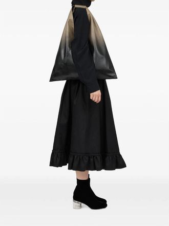 Maison Margiela Ombr&eacute; Triangular Polyurethane Shoulder Bag - Black
