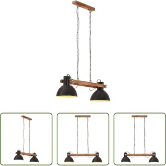 vidaXL vidaXL Abat-jour en fer - Lampe suspendue industrielle 25 W Noir 109 cm E27