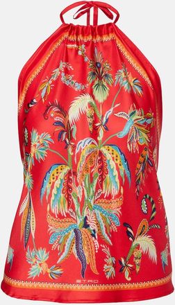 Etro Top en soie &agrave; imprim&eacute;