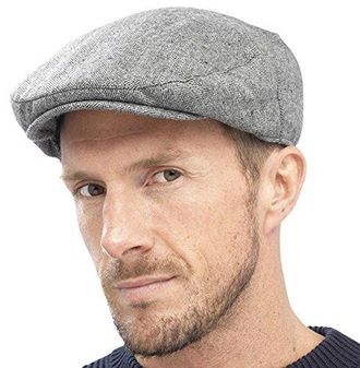 Tom Franks Béret traditionnel pour homme - Gris - Medium/Large