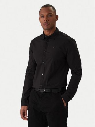 Tommy Jeans Hemd DM0DM04405 Schwarz Slim Fit