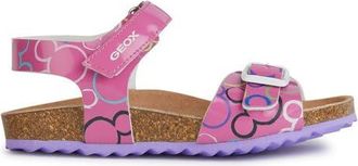 Geox J Adriel Girl C Sandales Fille, Fuchsia Multicolore, 24 EU
