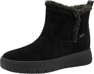 Tamaris Comfort Damen Step IN Stiefelette aus Leder Gef&uuml;ttert, Schwarz (Black), 41 EU