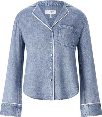 Rag & Bone Femme, Blouses et Chemises, Bleu, Taille: 36 FR Miramar Blouse