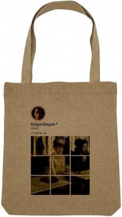 Fabulous Sac Shopping Tote Bag Aspect Lin - Edgar Degas R&eacute;seaux Sociaux Peinture Peintre Impressionisme - Sac de Courses Toile Epaisse 360g Beige Naturel Cabas