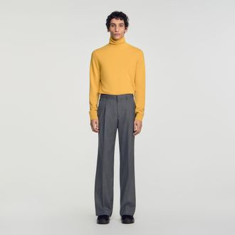 Sandro Pantalon de costume large en laine
