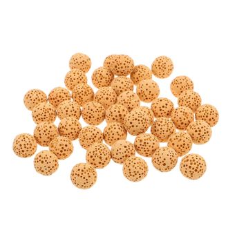 Artibetter Baluue 50 Runde Diffusorperlen aus Vulkanischem Lavastein Duftsteine ohne Loch f&uuml;r Aromatherapie Autoduft und Raumduft Langlebige Lavaperlen f&uuml;r &Auml;ther