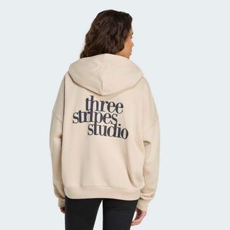 adidas Sweatshirt W 3SS FL HD2 Print - Hoodie, lockere Passform