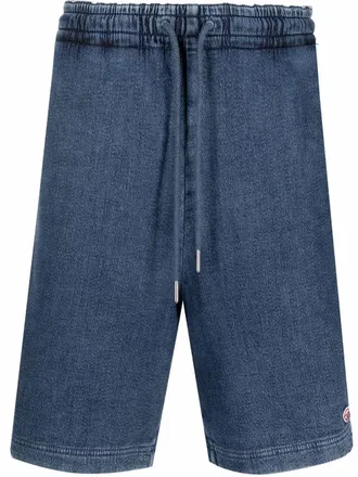 Diesel short en jean &agrave; lien de resserrage - Bleu