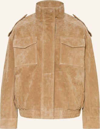 Mrs & Hugs Mrs & Hugs Lederblouson beige