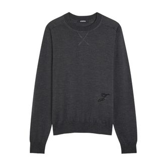 Jacquemus Pull col rond Brode - Homme - Pulls - Gris - Taille: M