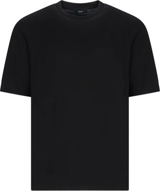 Herno Homme, Tops, Noir, Taille: 2XL T-shirt &agrave; Manches Courtes et Col Rond en Jersey