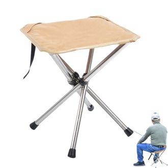 Generico Campinghocker, tragbarer Campinghocker, Outdoor-Stuhl, Edelstahlst&auml;nder, Sitz f&uuml;r Reisen, Wandern, Grillen, Gartenarbeit und Pin